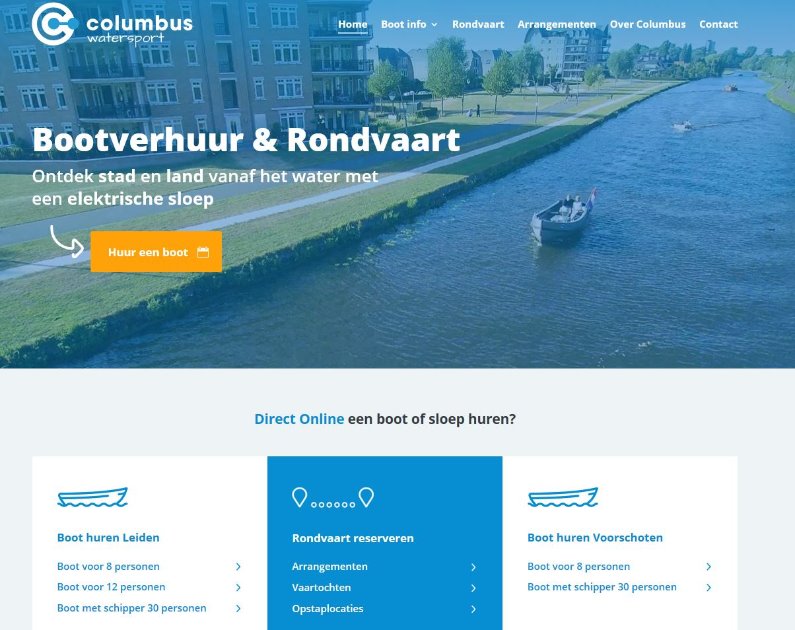 Boot huren in Leiden - Columbus watersport bootverhuur en rondvaart
